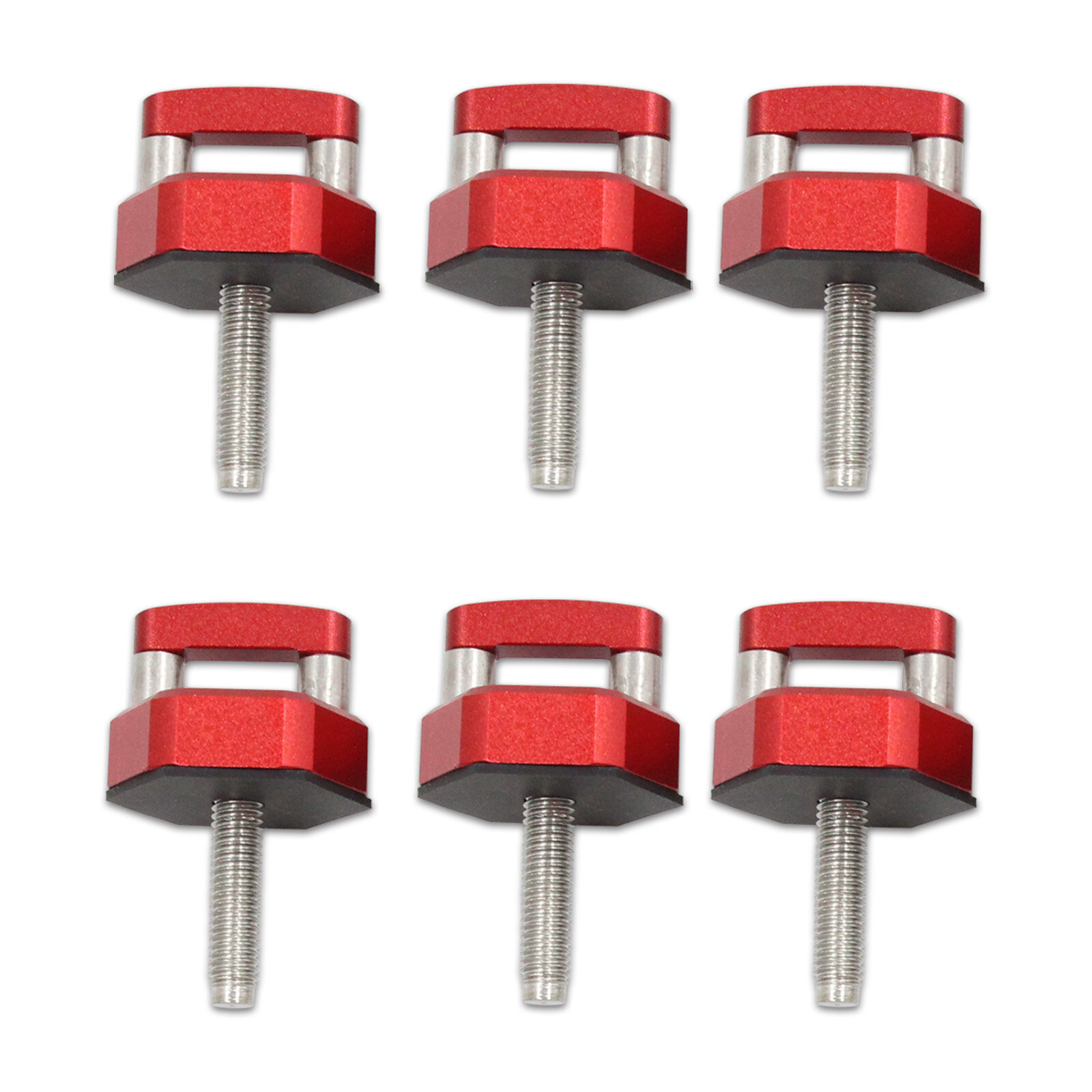 Быстросъемные крепежи для крыши 6 алюминиевых болтов с D-кольцом (красные)