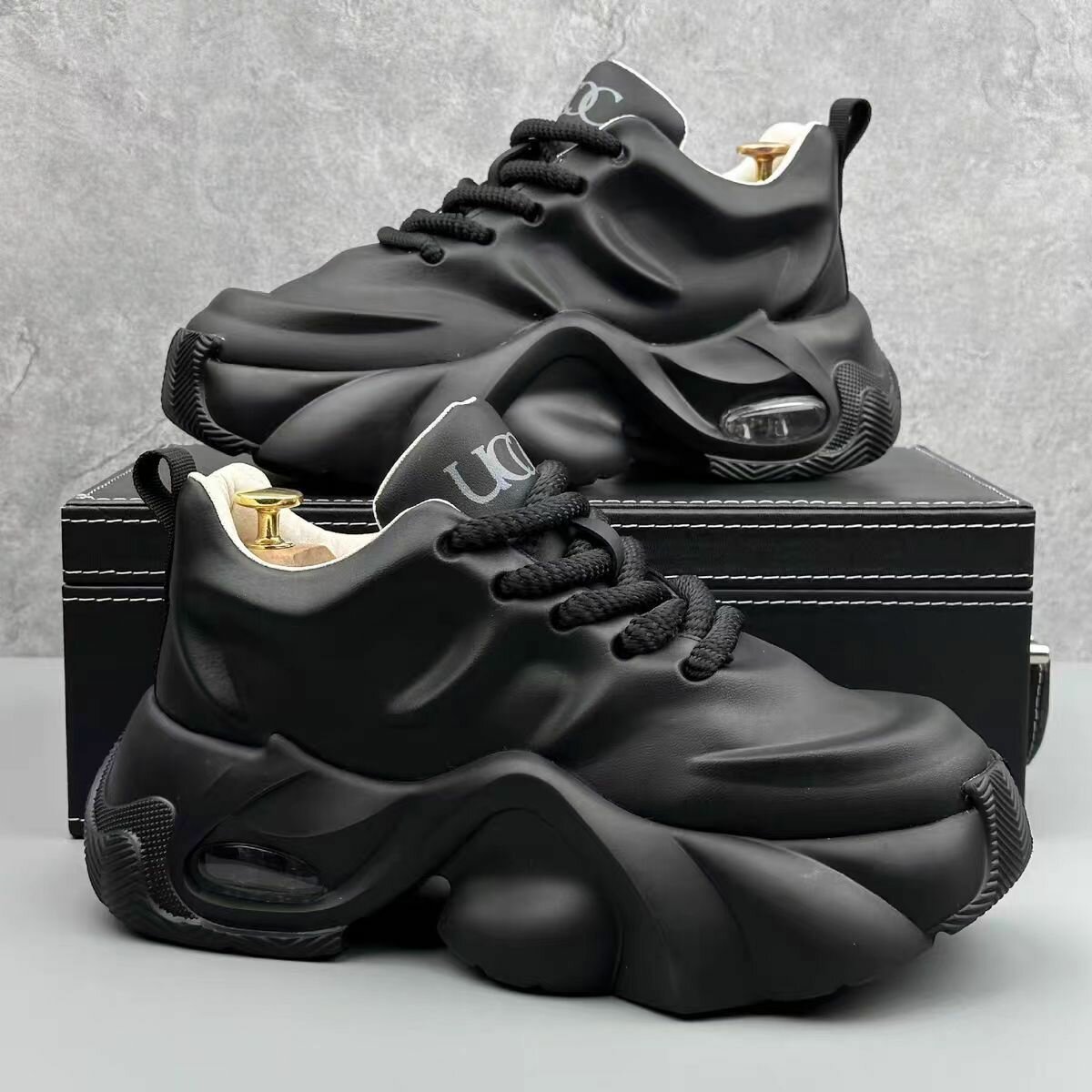 Новые мужские туфли больших размеров 2025 года, массивные туфли, стильная и универсальная повседневная обувь, спортивная обувь