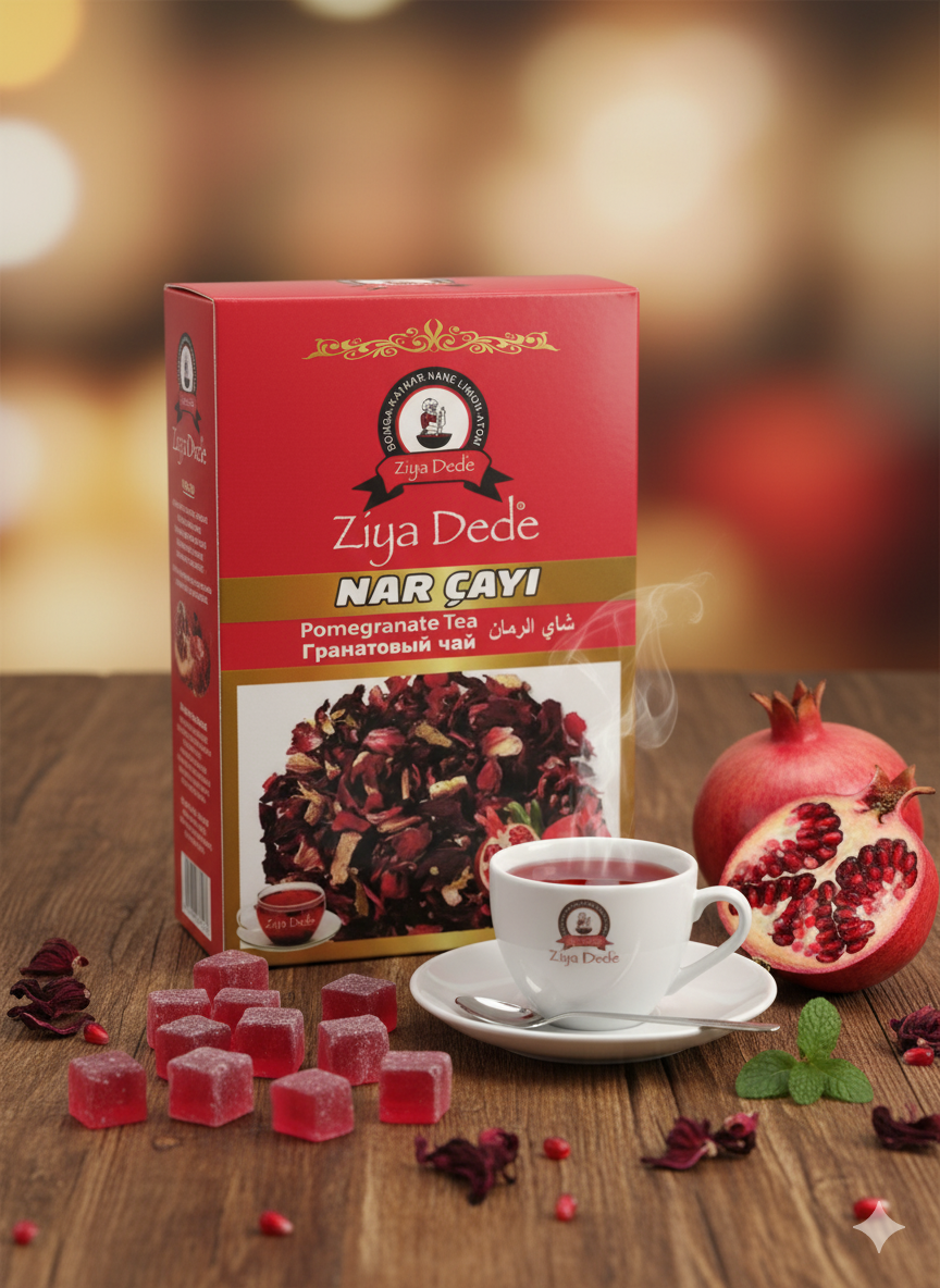 Гранатовый растворимый чай турецкий в кубиках 150 грамм