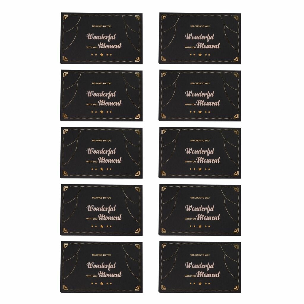 1 комплект из 10 листов, креативная поздравительная открытка с бронзированием деловых сообщений в конверте - замечательная