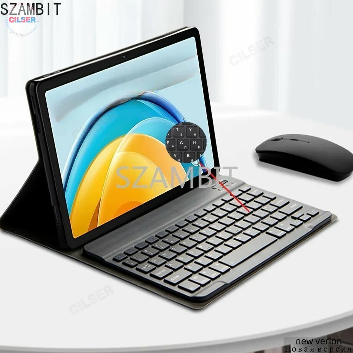 Чехол клавиатура с русской клавиатурой для Honor Pad X9 Pro/X9A 11.5 дюймов 2025 (ELN2-W29/L09/L29) c мышь
