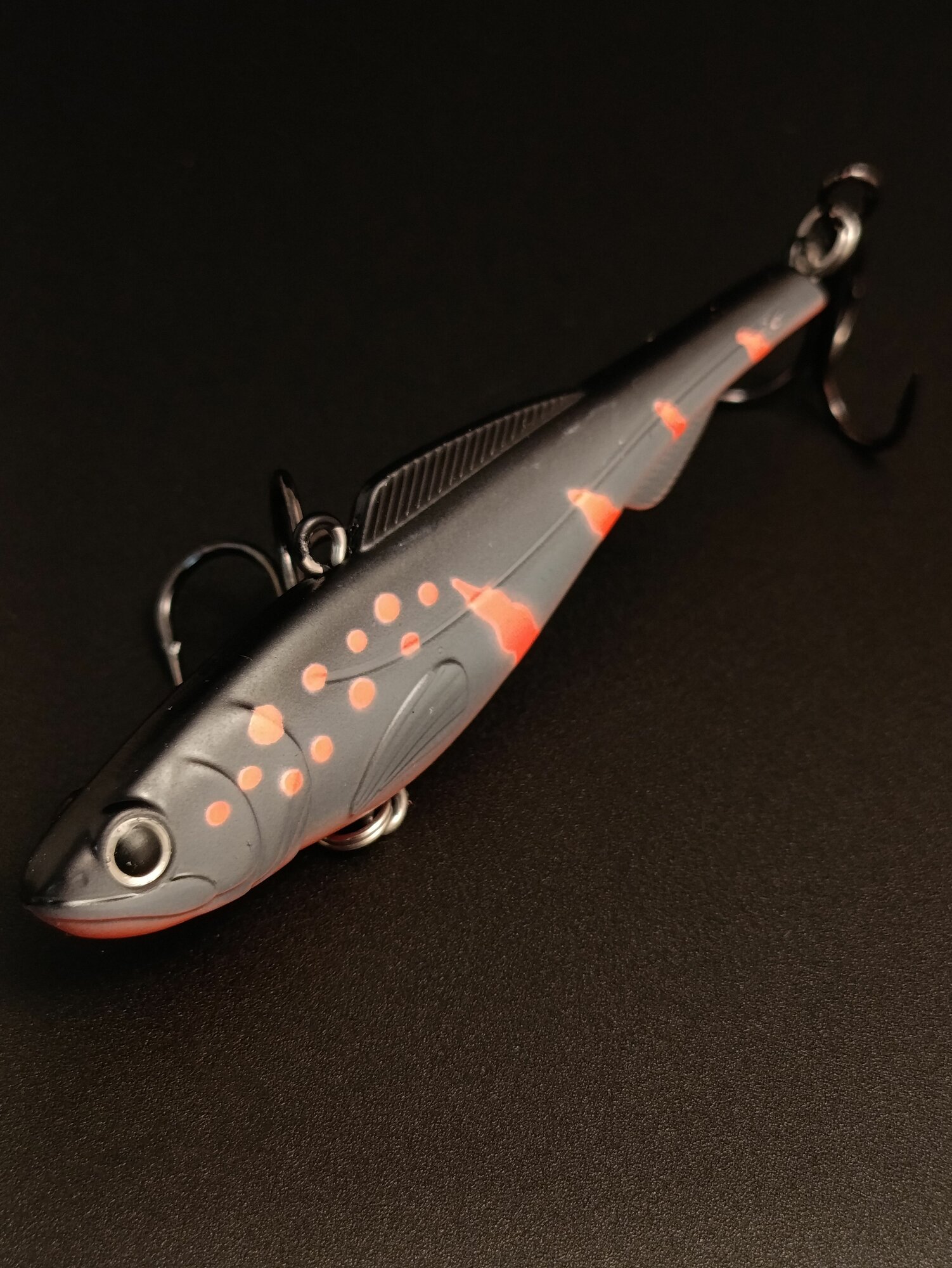 Раттлин ZIMO FISH Vib, для зимней рыбалки, 80мм, 20г, быстротонущий, с тройным крючком