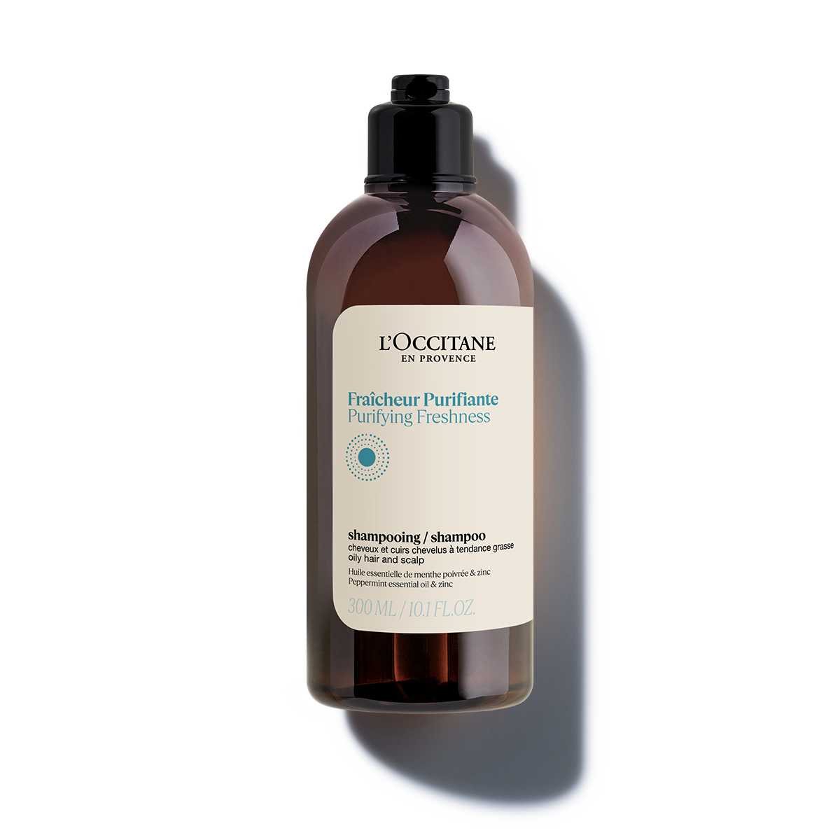 Шампунь L'Occitane "Аромакология Живительная свежесть", для всех типов волос, 300мл