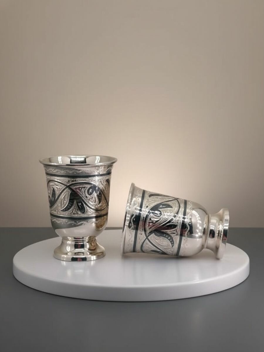 Набор стопок из серебра 875 пробы. СК90/2/2