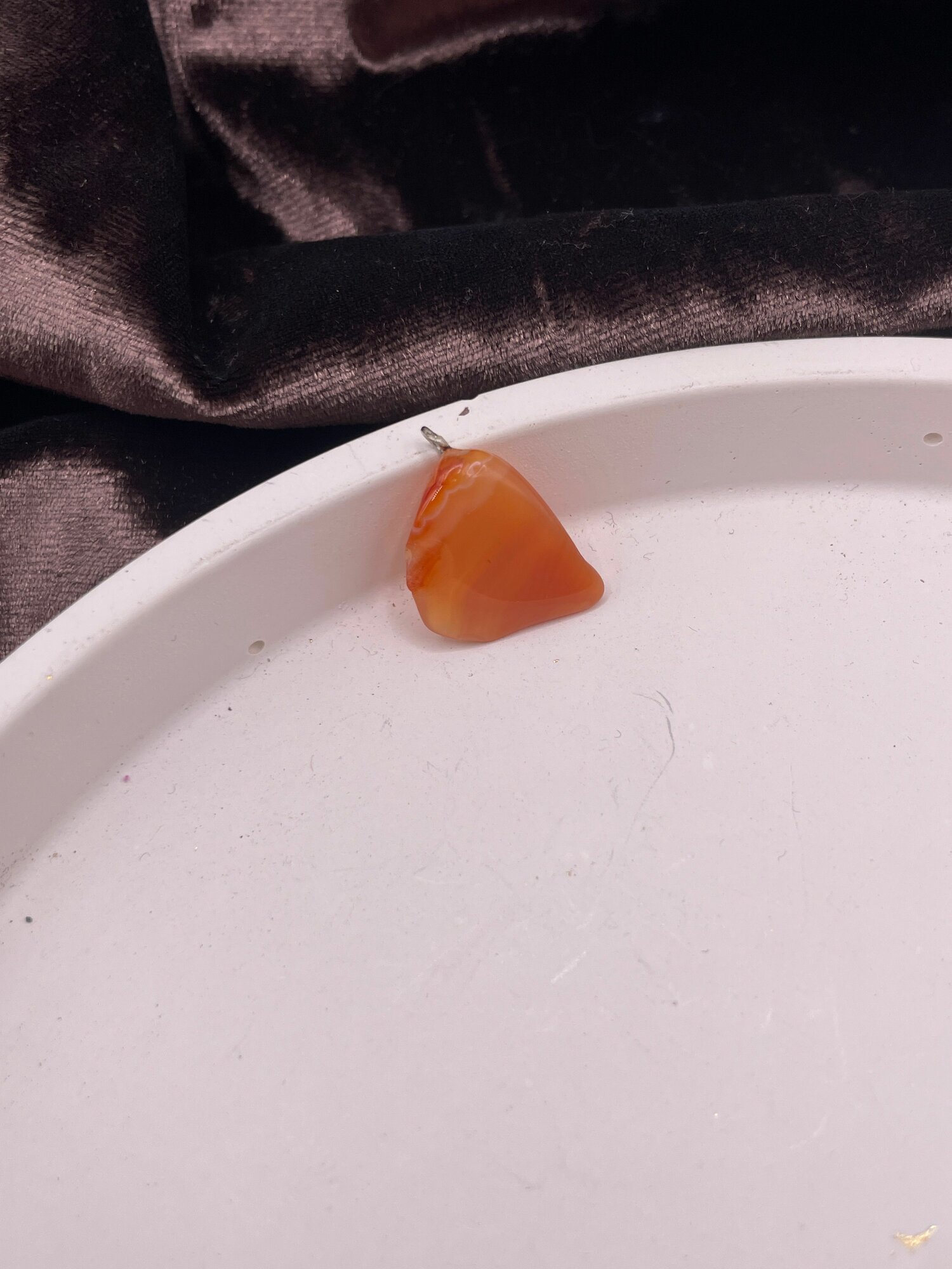 Винтажный кулон подвеска, сердолик, со сколом