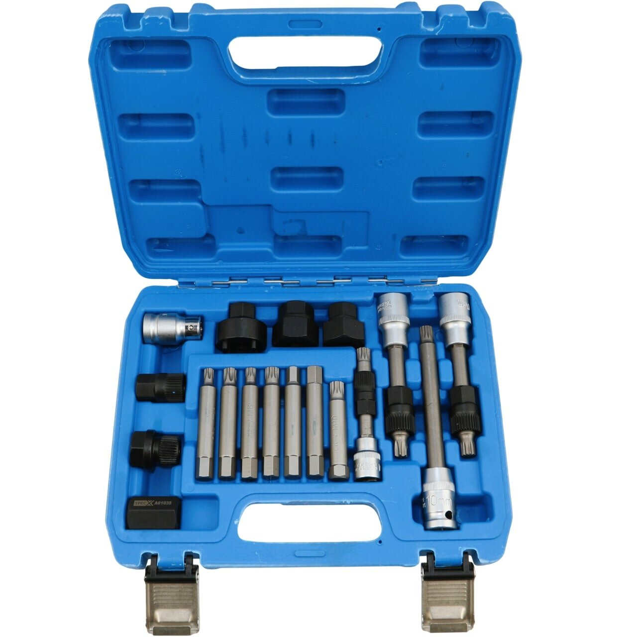 SpecX A61035 Набор для снятия шкива генератора и обгонной муфты, 13 пр