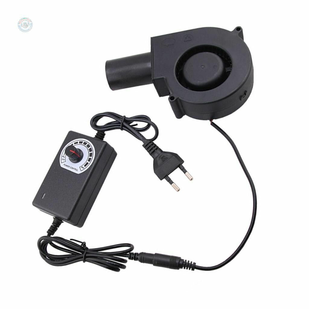 Бесшумная мини-воздуходувка для горелки на отработанном масле, 12 В, регулируемая скорость, 35 куб/мин, универсальная воздушная система для печи, гриля, плавки металла, питание 100-240 В, компактный вентилятор для DIY и кемпинга