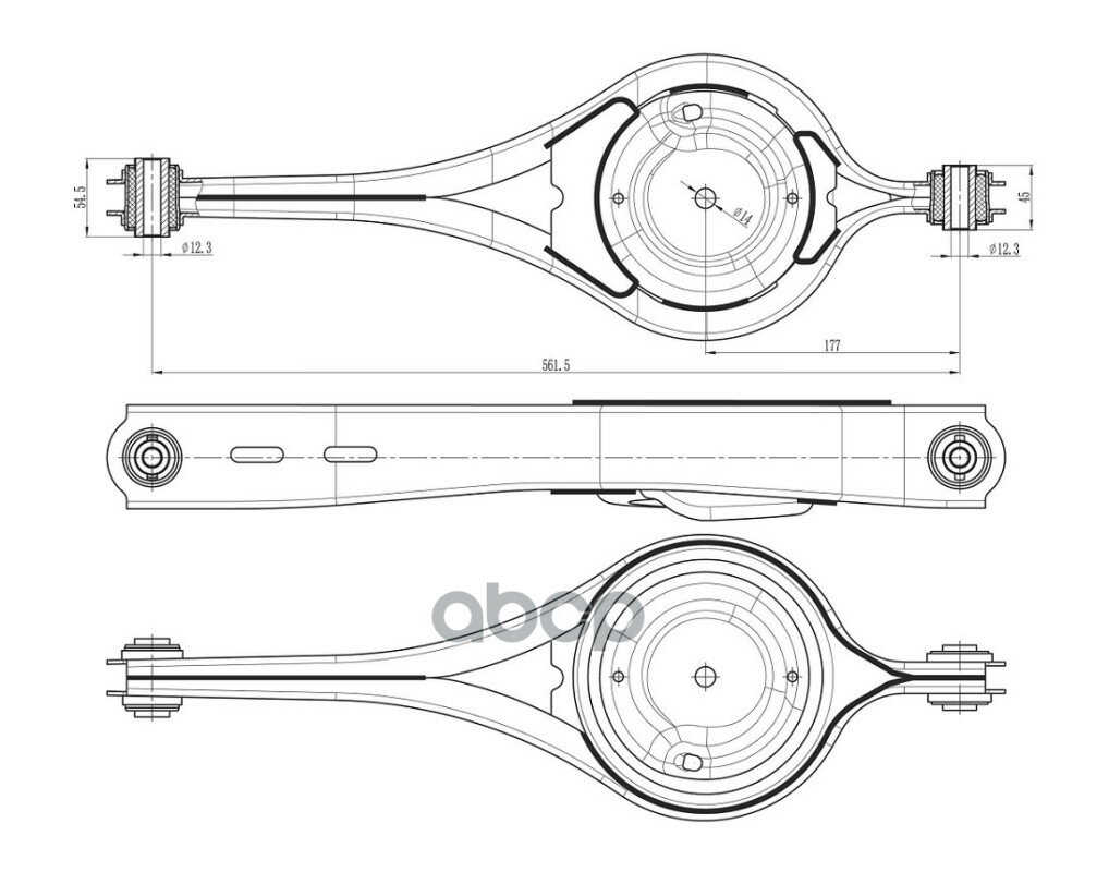 Рычаг задн. подв. нижний L/R FORD Galaxy 2011->/Mondeo 2007-2015/S-Max 2006-2015 S&K арт. SKCA1605