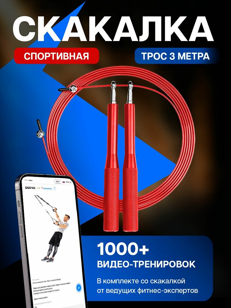 Скакалка для фитнеса, скоростная скакалка