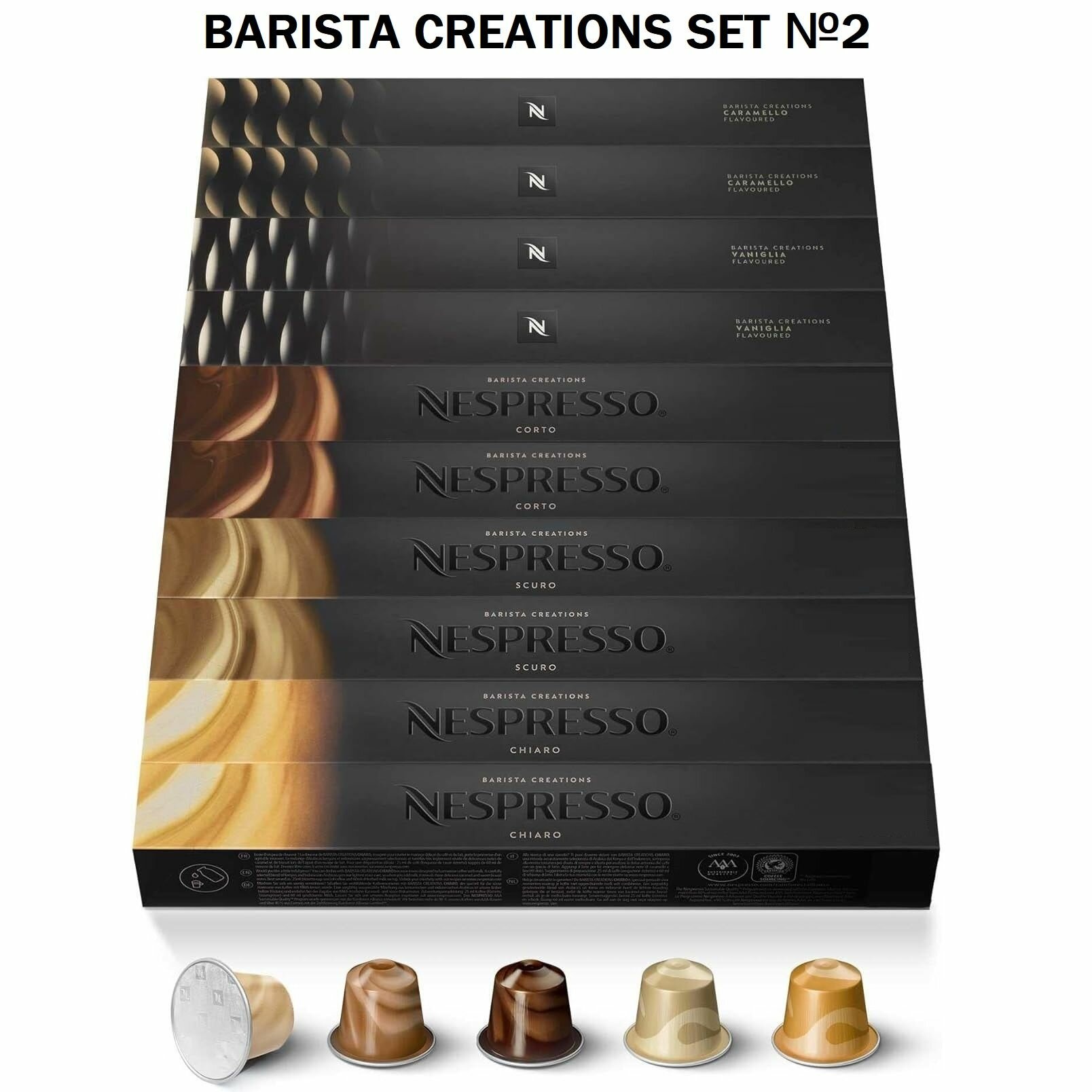 Кофе в капсулах Nespresso Original, набор Barista Creations, 10 уп. 100 капсул