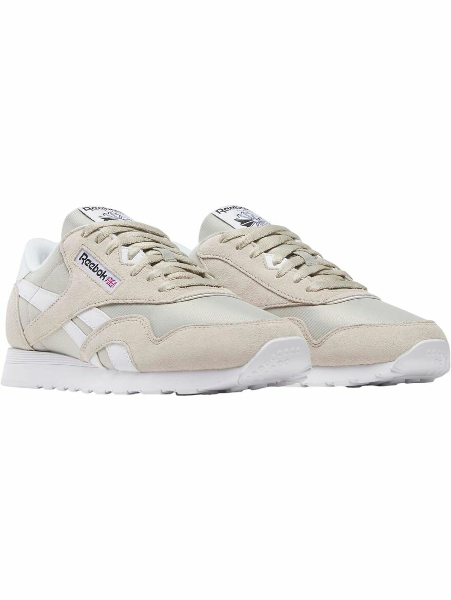Кроссовки Reebok Classic Nylon, полнота F (EU)/ на среднюю стопу, размер 11,5 US, бежевый/белый — фото 1