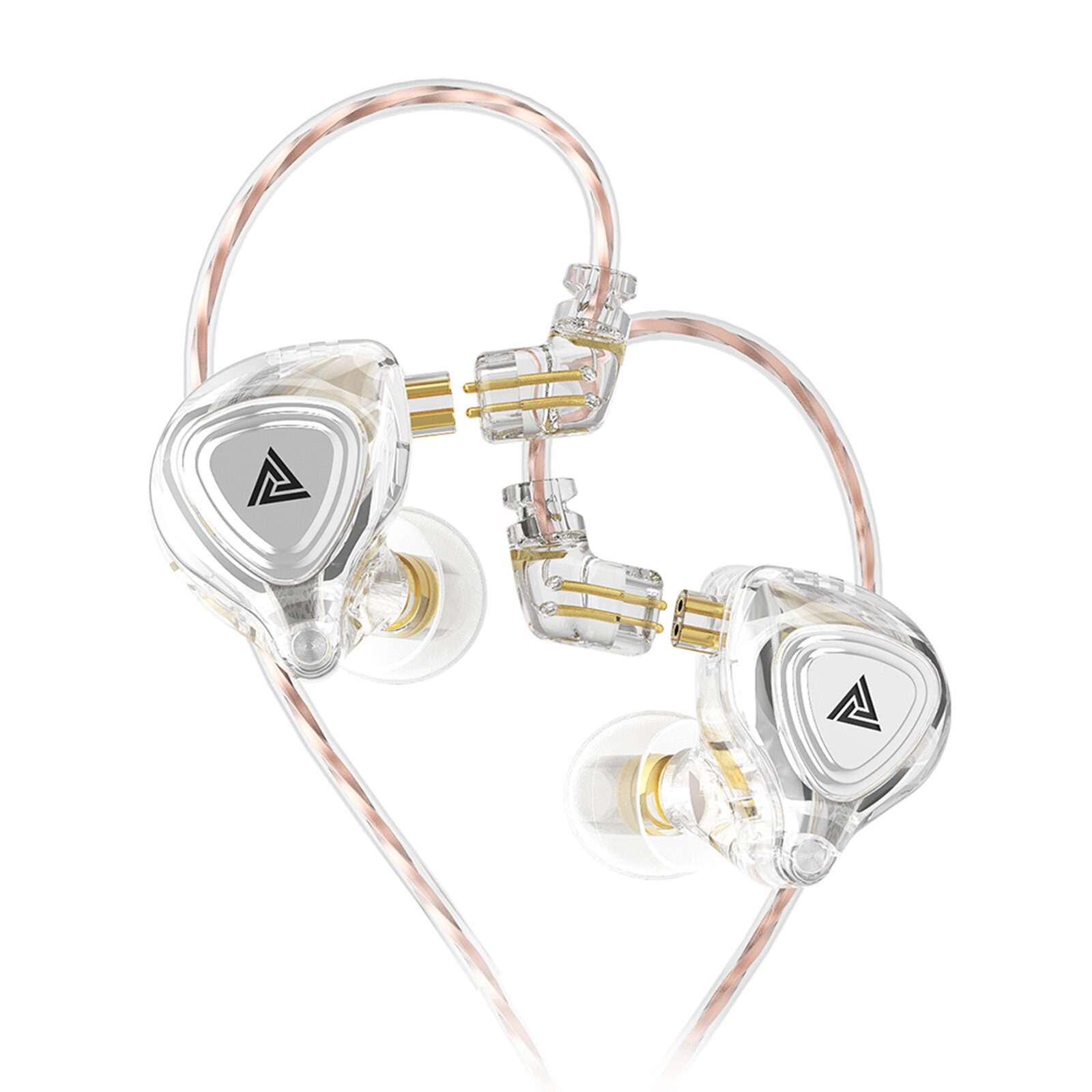QKZ ZX3 Наушники Dynamic Drive HIFI Bass Earbud Sport Noise Cancelling 3.5mm Проводные Around-Ear с Регуляцией Громкости, Совместимые с Телефоном Планшетом ПК, Без Микрофона, Черный Прозрачный Красочный Голубой, Материал Алюминиевый сплав TPE,