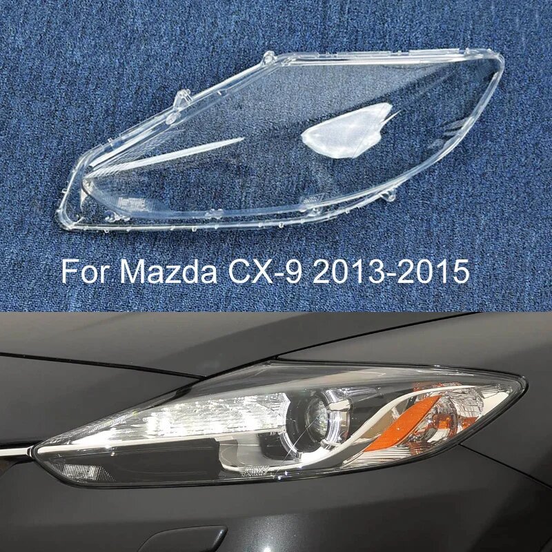 Для MAZDA CX9 CX-9 2013 2014 2015, корпус фар автомобиля, крышка фары, сменная линза, стекло Right