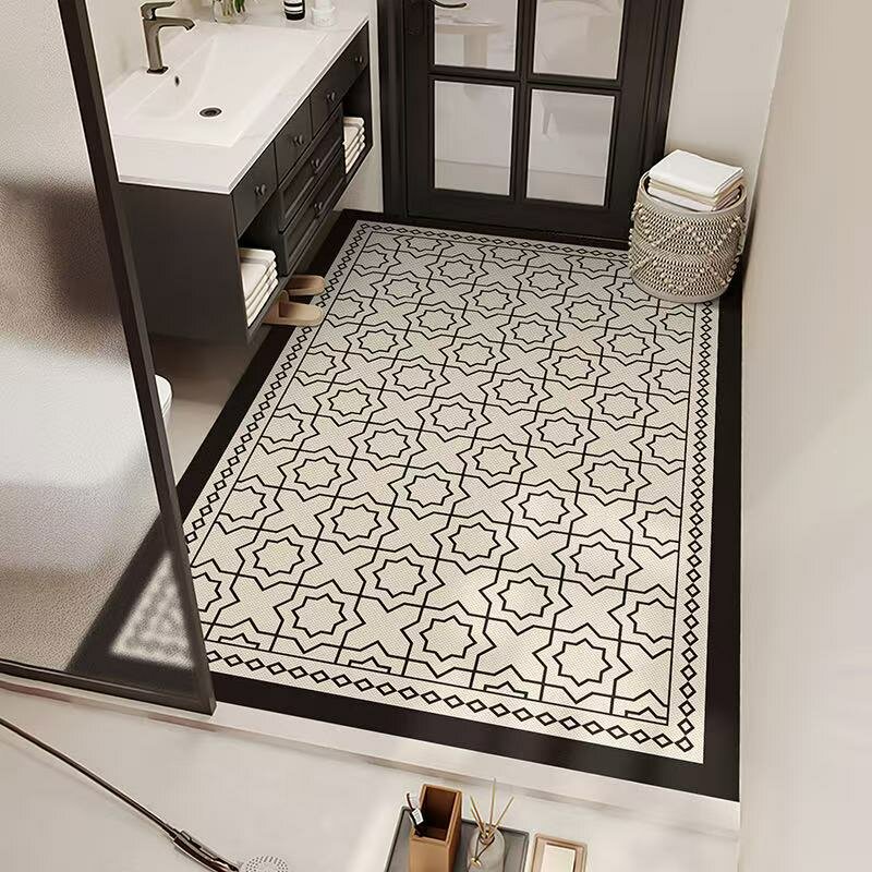 Супервпитывающий и быстросохнущий коврик для ванной комнаты с резиновым нескользящим дном, легко чистящийся, простой коврик для кухонной двери (прямоугольный светло-серый, 60 х 90 см)