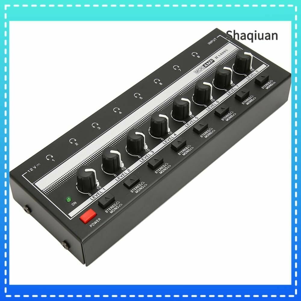 Усилитель наушников, 8 каналов, с низким уровнем шума, для студийной записи и выступлений