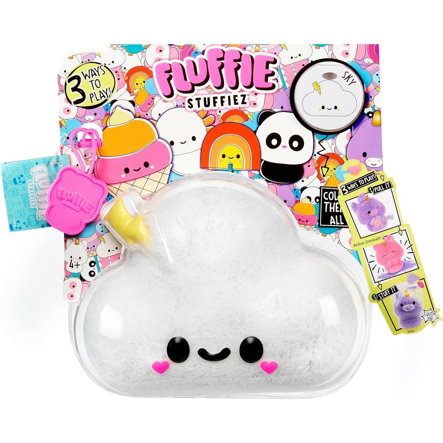 Плюшевая игрушка Облако для снятия стресса, коллекция Fluffie, мягкая 20 см кукла для детей, очаровательный дизайн