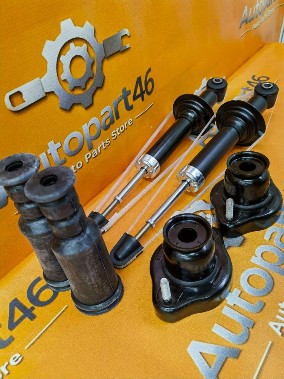 Амортизаторы задние в сборе с опорами пыльниками и отбойниками 2шт Мицубиси Лансер 9 Mitsubishi Lancer 9