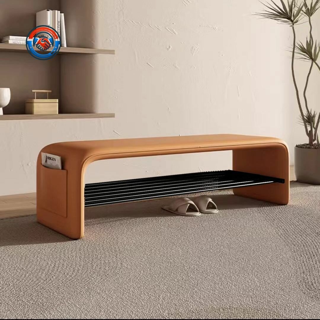 Угловая этажерка для обуви — компактная стойка с вставками из искусственной кожи для прихожей и дачи, открытая полка