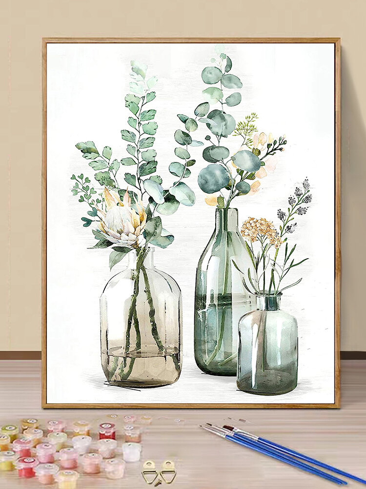 Картина по номерам для взрослых начинающих, цветок на цветном холсте 40x50 см, набор для рисования без рамки, творческий подарок своими руками, расслабляющее хобби и антистресс