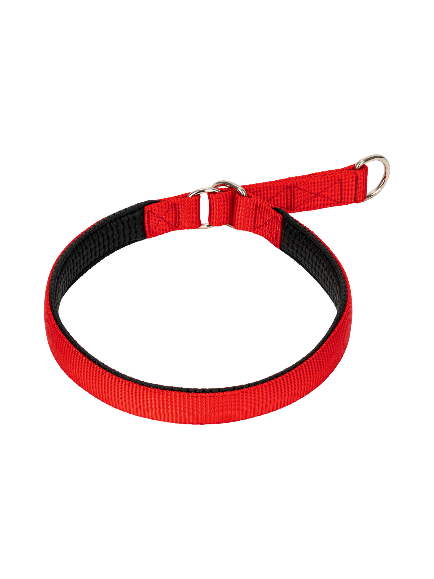 Ошейник полуудавка для собак ZooOne с неопреновой подкладкой (красный) 25мм (58-68см)