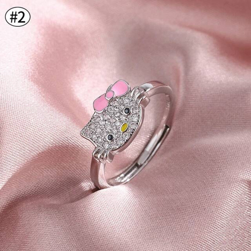 Кулон Sanrio Hello Kitty в виде милого мультяшного аниме-персонажа (ожерелье/браслет/кольцо), ювелирные аксессуары, рождественский подарок для женщин и девушек.