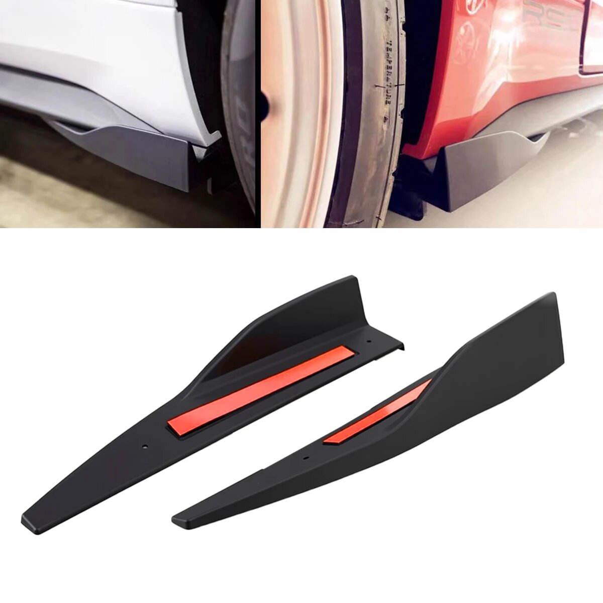 Комплект Из 2 Черных ABS-спойлеров-накладок На Боковые Пороги, 36 См, Для Ford Mustang Roush 2015-2025
