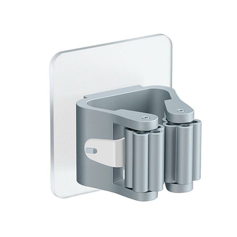 Самоклеящийся настенный держатель для швабры, Подходит для ванных комнат, гостиных и т. д.