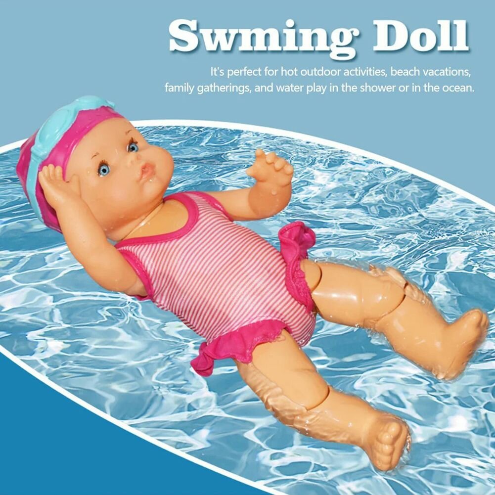 Водонепроницаемая кукла для плавания, Электрические игрушки для купания детей
