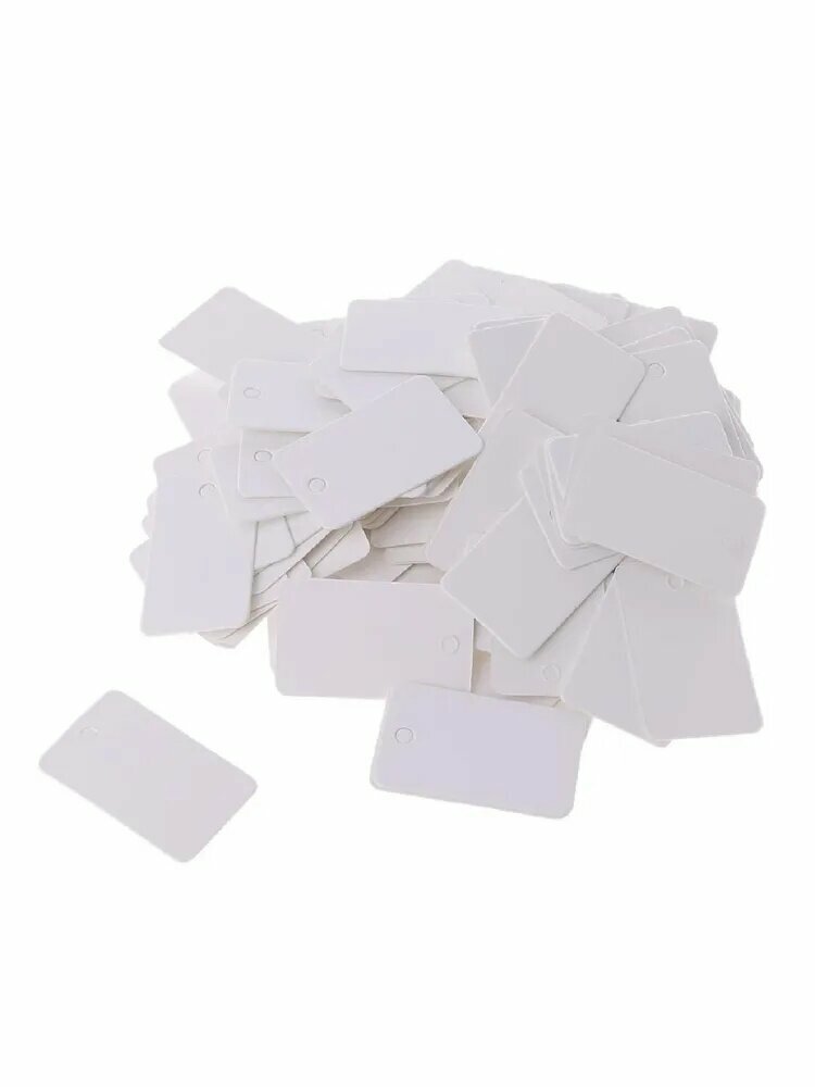 100 шт. Крафт-бирки для подарков 2x3,3 см, Белый