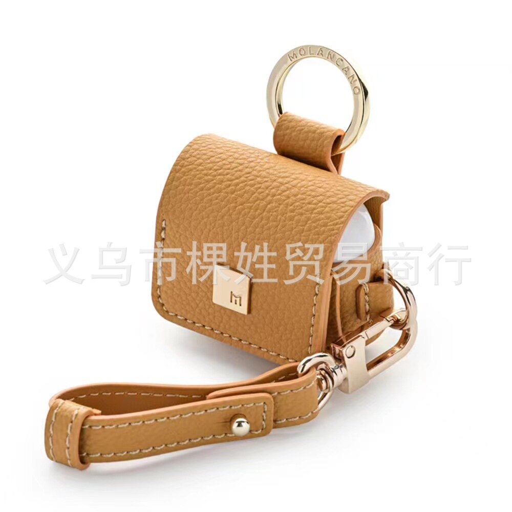 Бежевый чехол с кожаным покрытием для Apple AirPods 3, защита беспроводных наушников