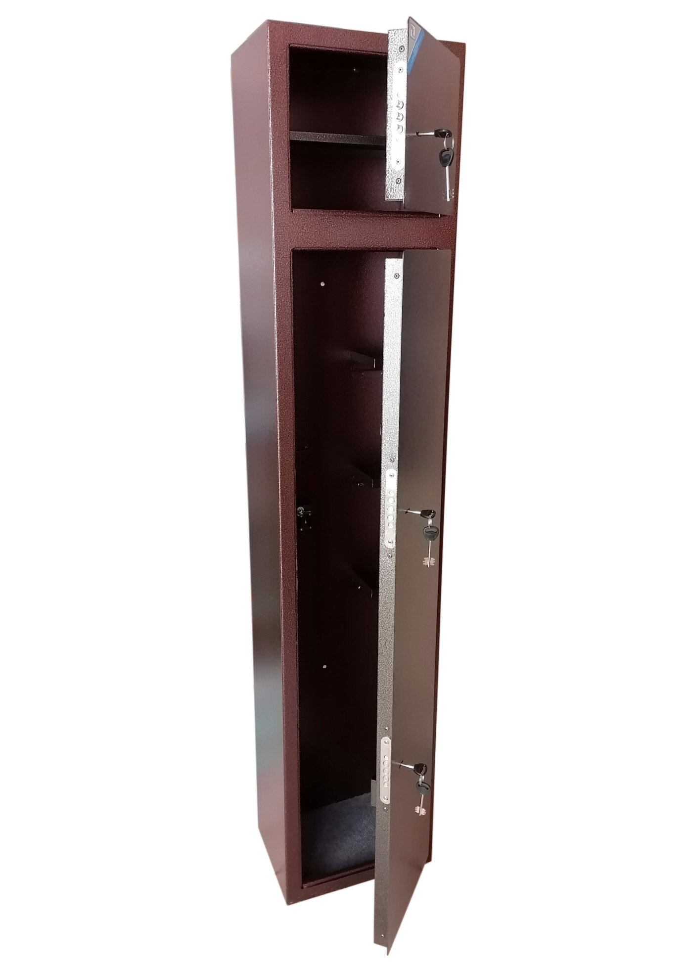 Сейф оружейный ОШ-2Г, 2 ствола, 1700*350*250, цвет медь/бронза