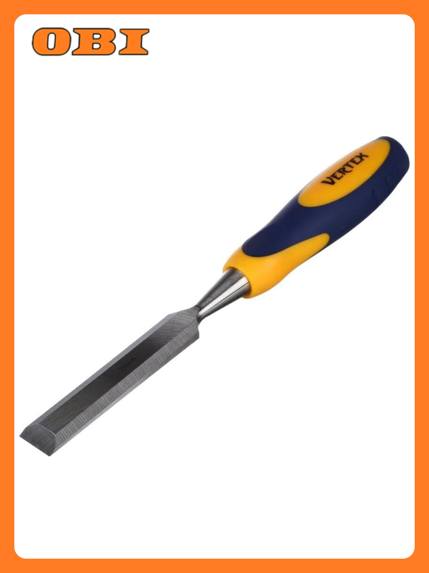 Долото-стамеска VertexTools 2425-12, плоская, ширина режущей части 12мм