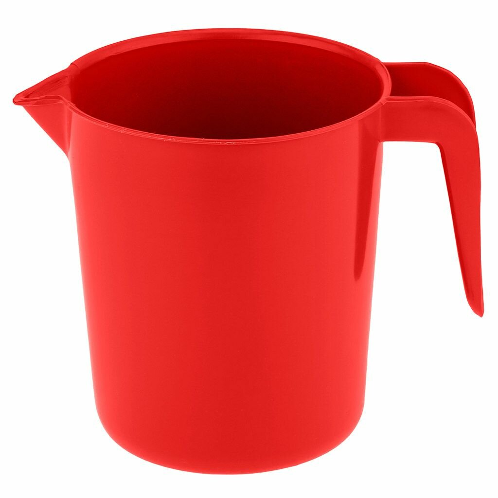Кувшин пластмассовый Домашняя Мода пластмассовый "Садовник", 0,8 л, диаметр 12 см, высота 14 см, красный, ГОСТ Р 50962-96 (423-02)
