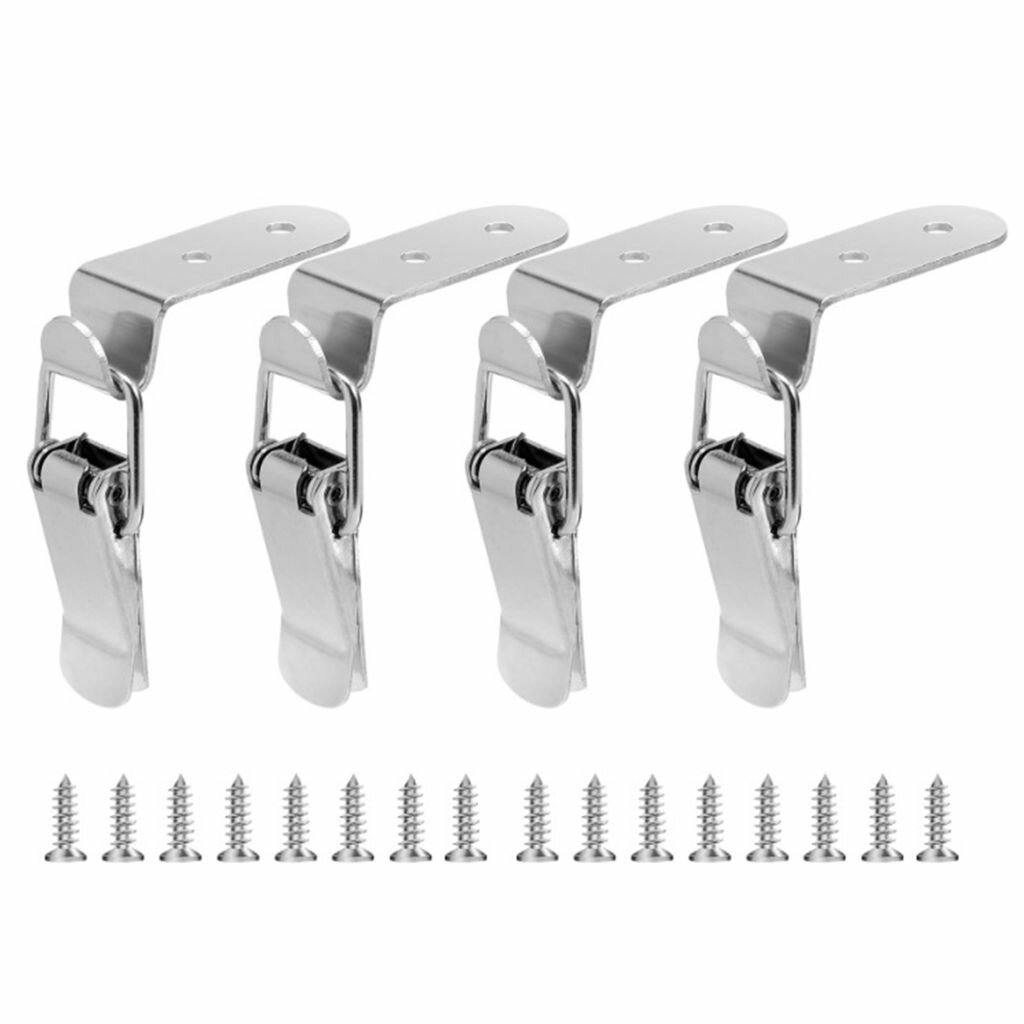 4 шт. стальных фиксатора с прямыми углами и рычажными защелками для ящиков ящиков с инструментами