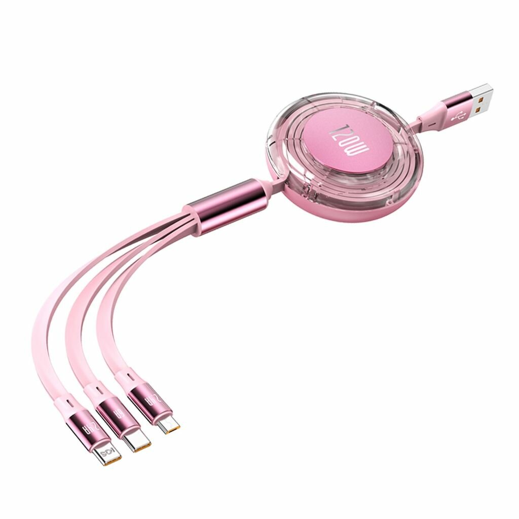 3 в 1 Зарядный кабель 120W USB Type C + Micro 8Pin