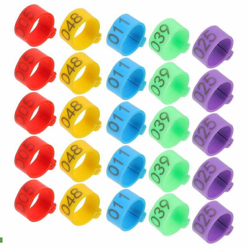 50 шт. аксессуаров для курятников, кольца для голеней голубей, фермерские браслеты для кур, 3.00X1.80X1.00CM пластик