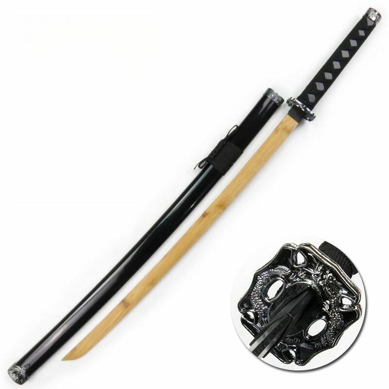 Тренировочная катана для кендо и иайдо, длина 100 см бамбук, безопасный меч для детей и взрослых