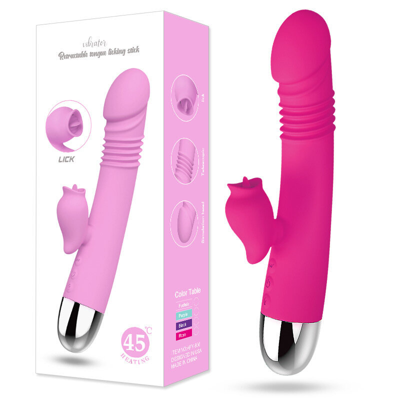 Chu Chen Impact Dragon Женский вибрационный массажер Водонепроницаемый 3 скорости Розово-розовый стимуляция клитора