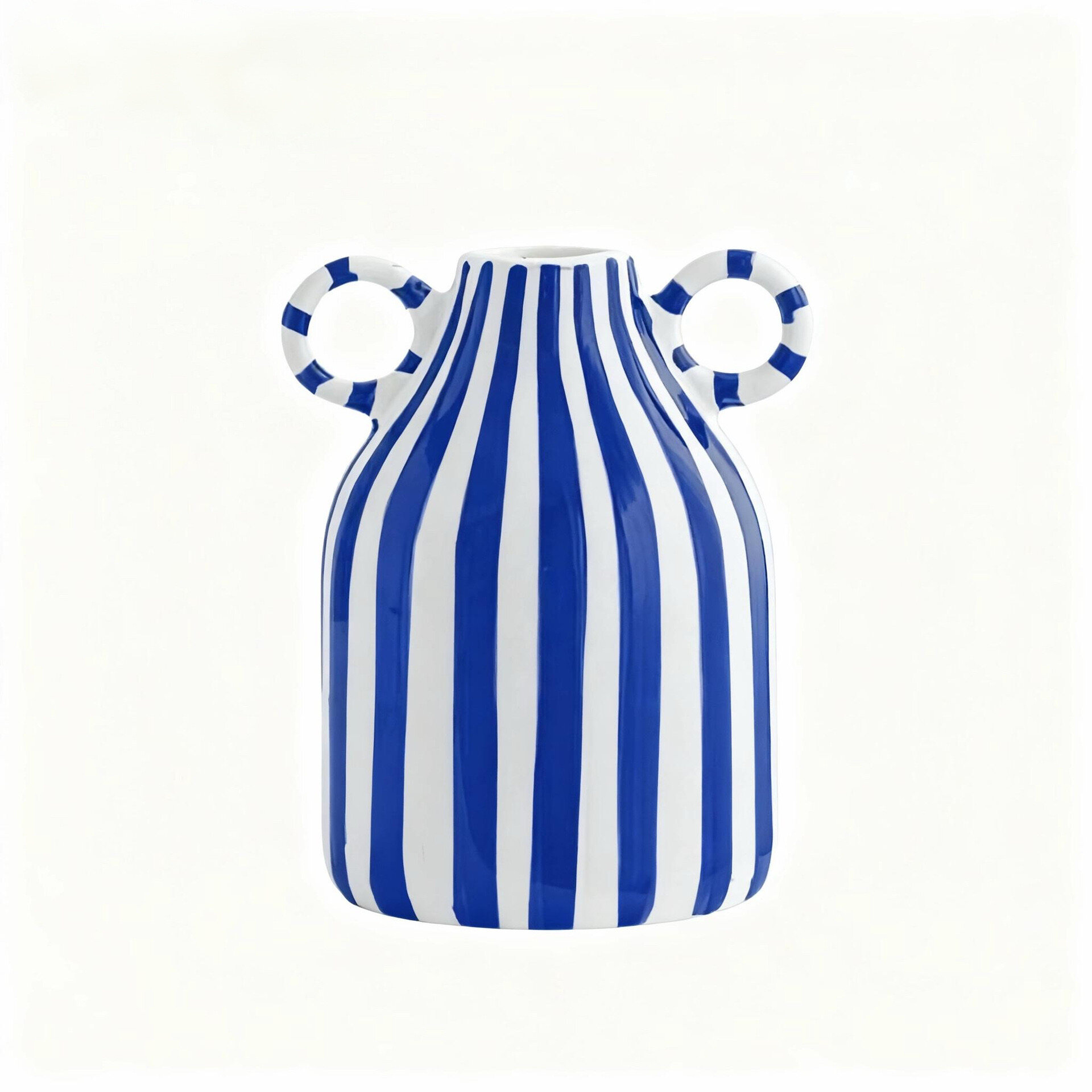 Скандинавская полосатая керамическая ваза в стиле Моранди, для цветов ，