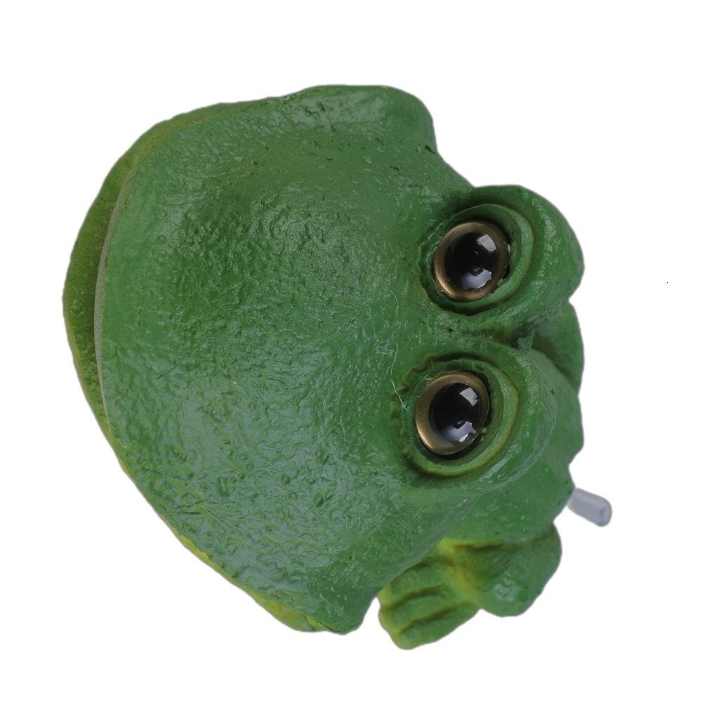 Аквариумные мини-декорации с лягушками, камень с пузырьками