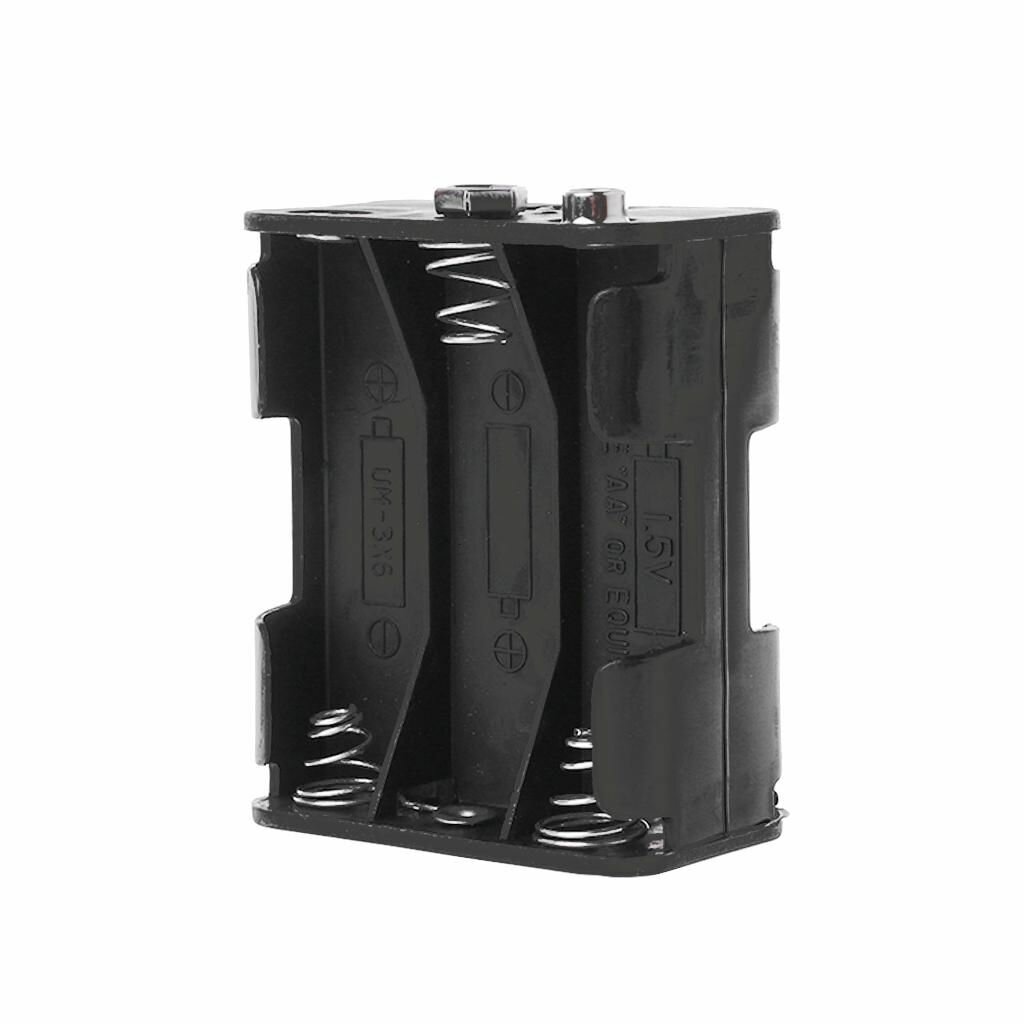 Держатель батареек AA 6x1.5V, Черный