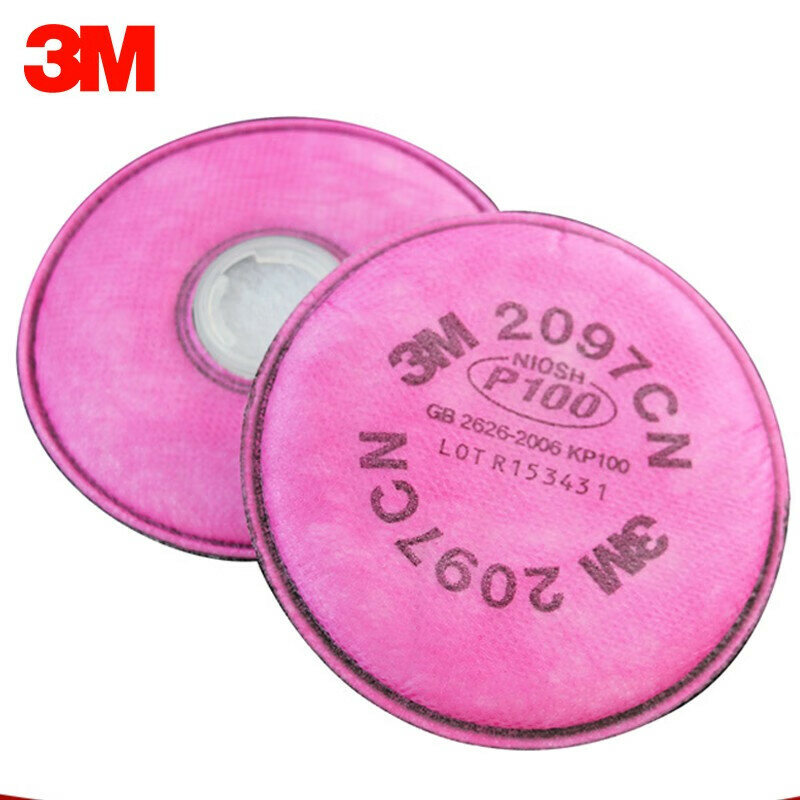 3M2097CN Пылевой фильтр из хлопка P100, совместимый с респираторной маской, основное использование для защиты от органических паров