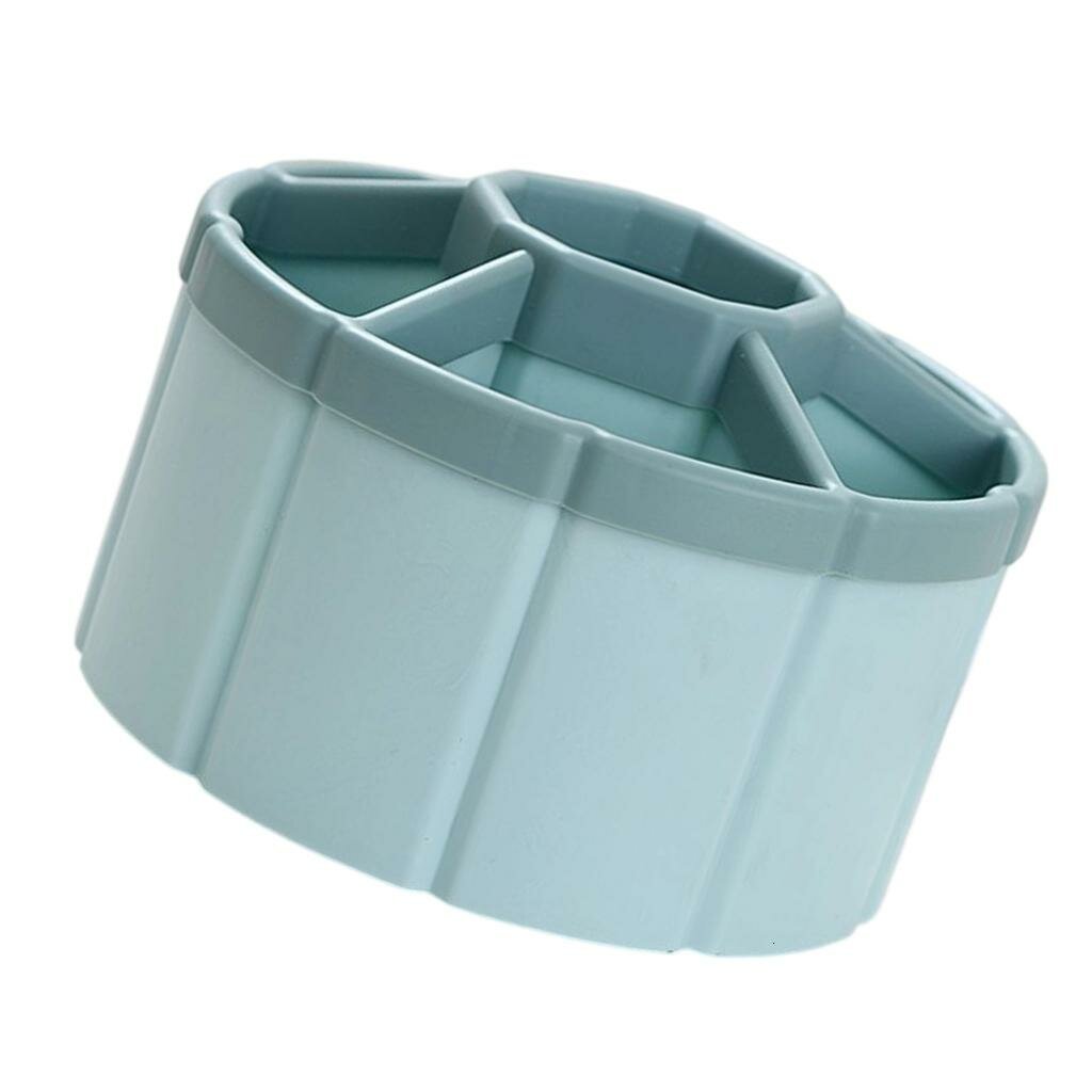 Настольная органайзер-коробка для карандашей, 6 секций, Синий