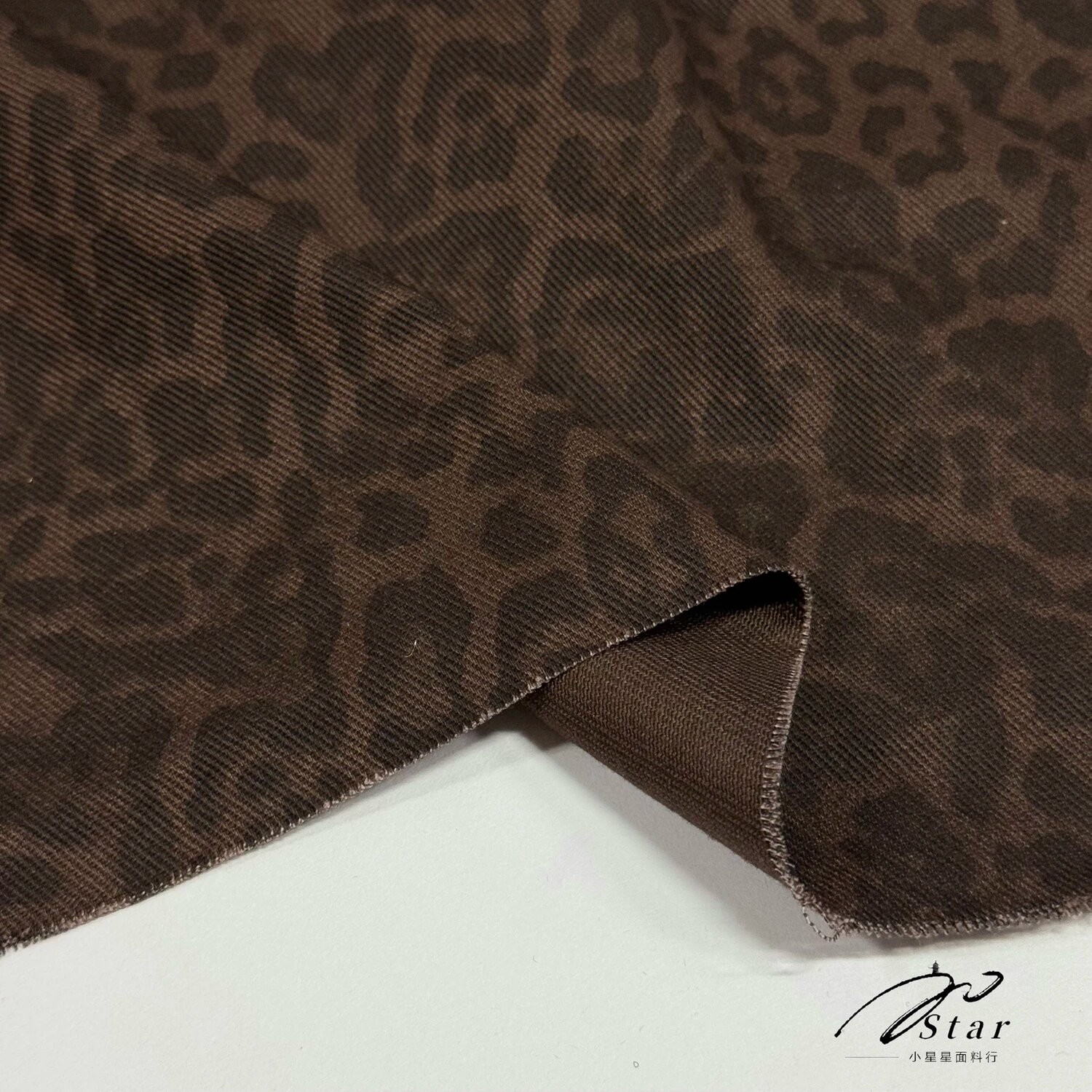 Джинсовая ткань леопардовый принт 100% хлопок No. 5 color