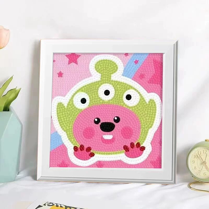 Сучкообразный маленький боб алмазная живопись мультфильм «сделай сам» ручная работа развивающая паста живопись детская