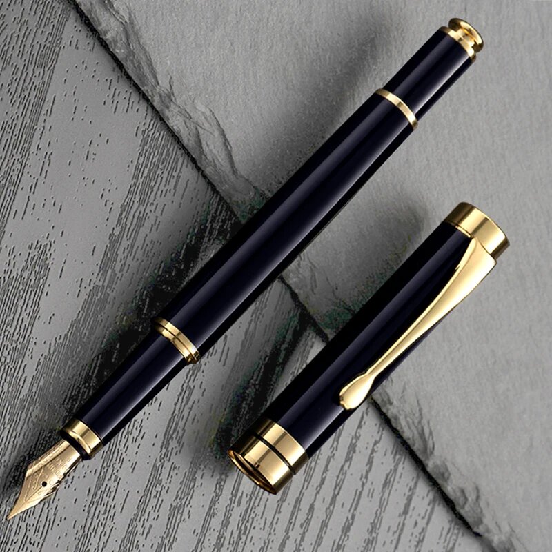 Перьевая ручка FFHUOHUO с гравировкой Темно-синий, Fountain pen