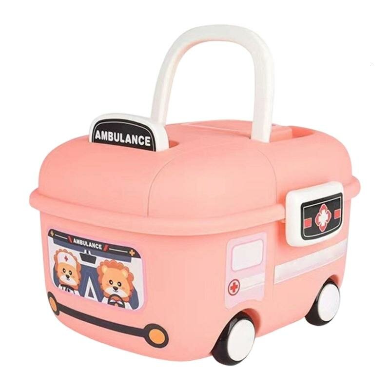 Коробка-автомобиль для хранения игрушек, Розовый - Большой