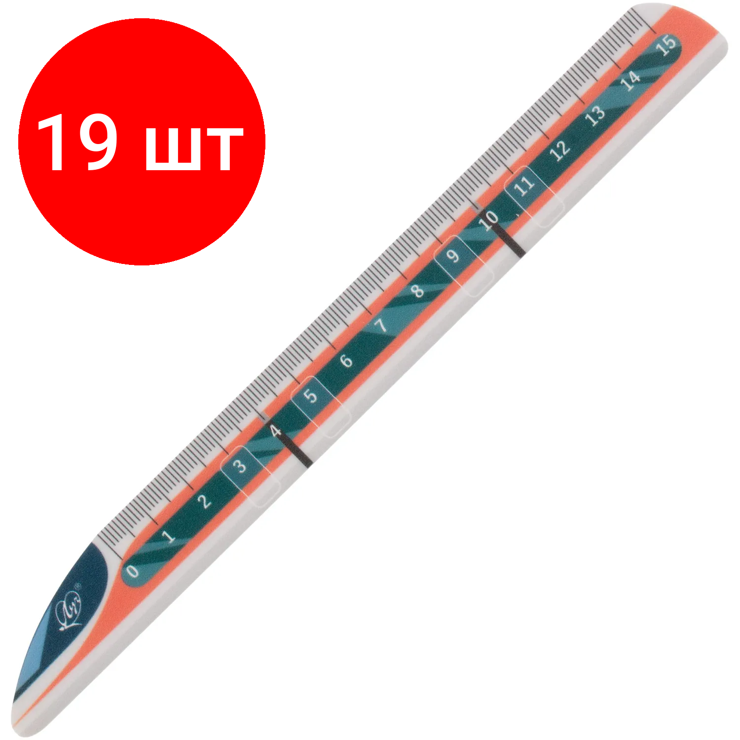 Комплект 19 штук, Линейка фигурная Поезд 34С 2263-08