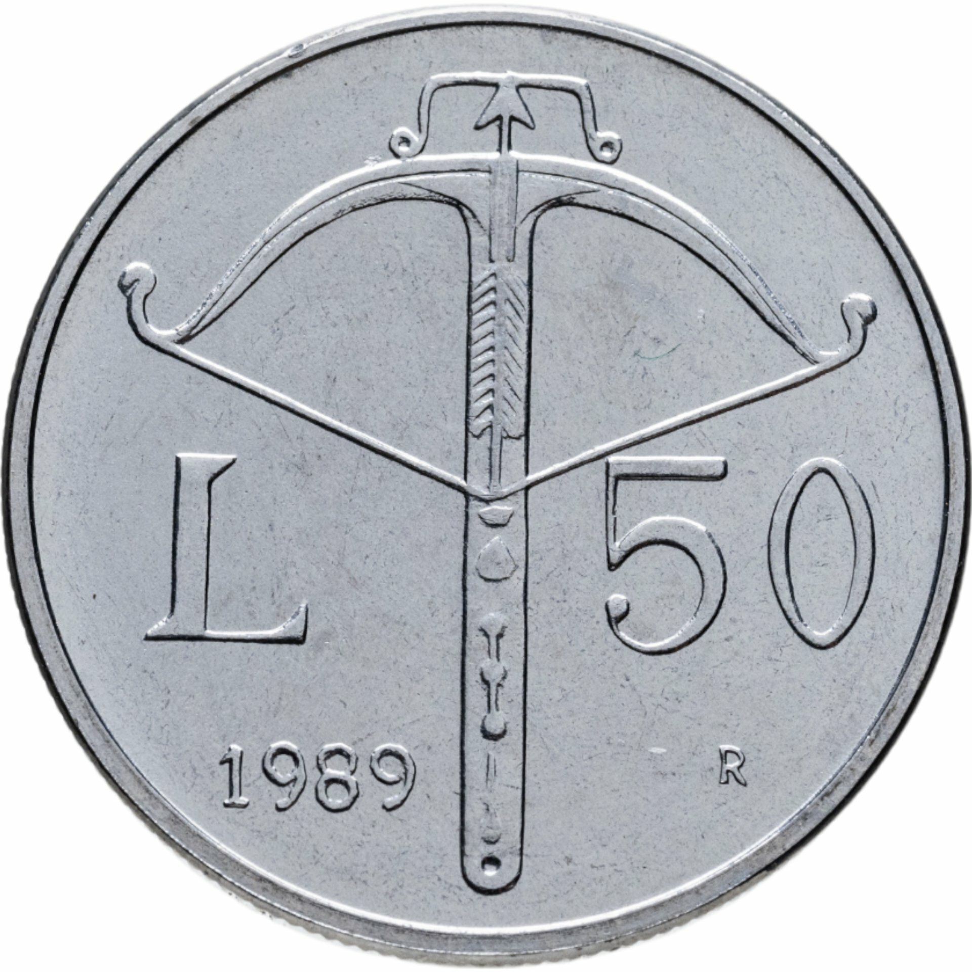 Сан-Марино 50 лир 1989 "Шестнадцать веков истории", Нержавеющая сталь, в сохранности UNC
