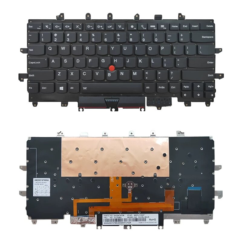 Клавиатура X1C подходит для Lenovo ThinkPad X1 Carbon, YOGA 2-го, 3-го, 4/5/6/7-го поколения, 8-го поколения. X1 CARBON